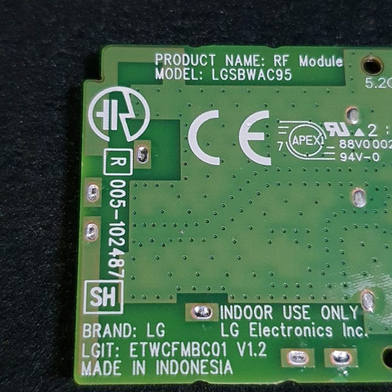 Module wifi Télé Lg 55NANO926PB Référence: LGSBWAC95 - vente de pièces ...