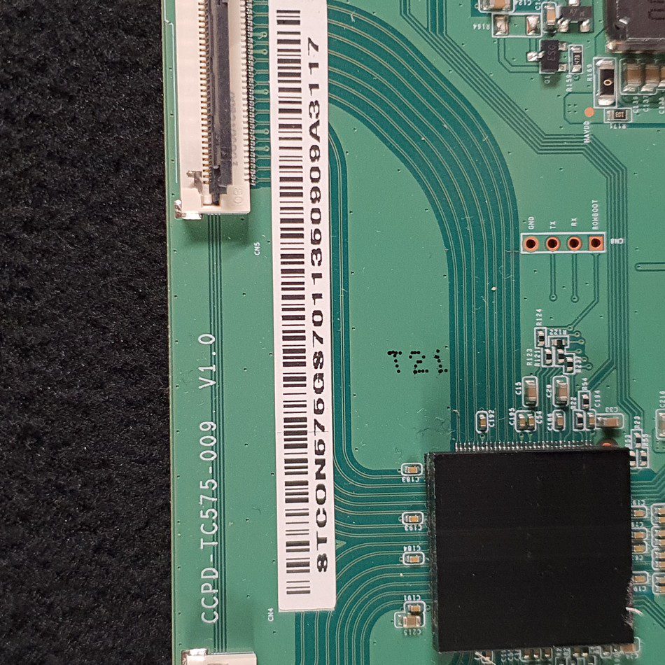 Carte T-Con télé Toshiba 58U2063DG Référence: CCPD-TC575-009 V1.0 - vente de pièces détachées et ...
