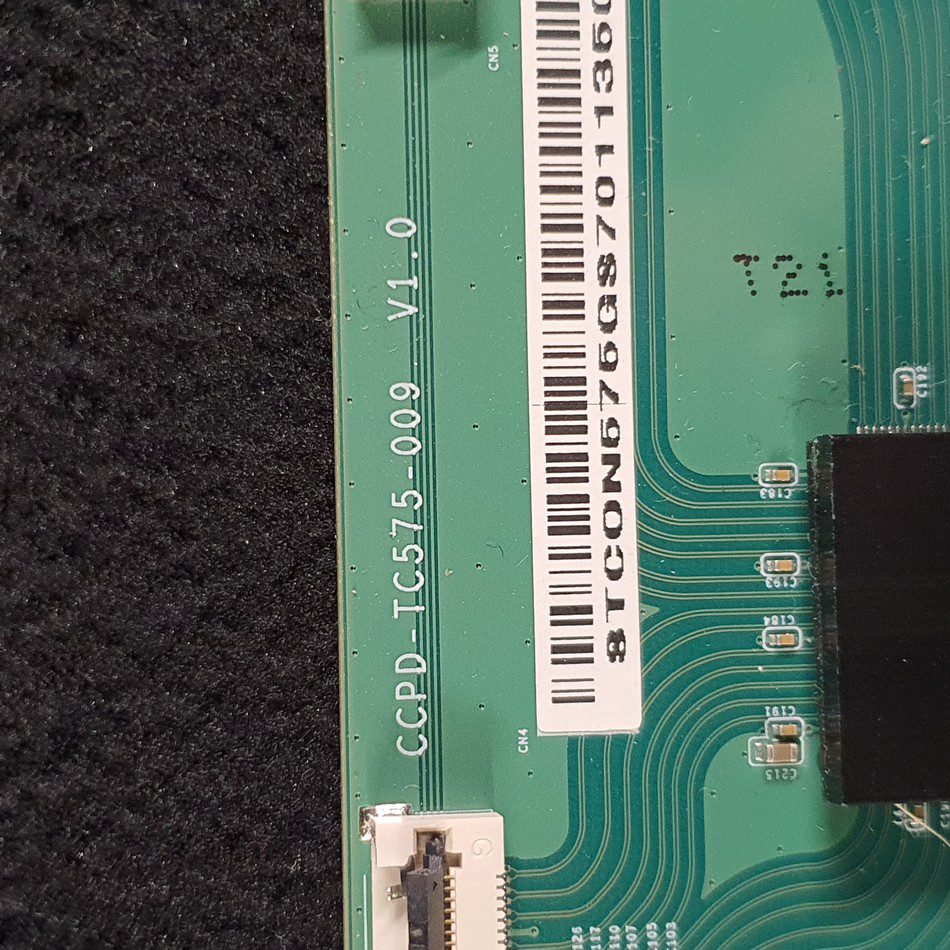 Carte T-Con télé Toshiba 58U2063DG Référence: CCPD-TC575-009 V1.0 - vente de pièces détachées et ...